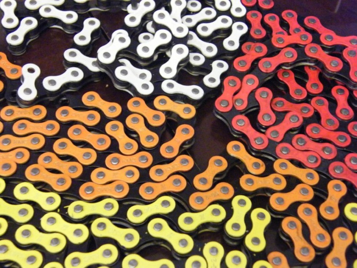 White and Black Bike Chain Bracelet BCWBLK - Etsy