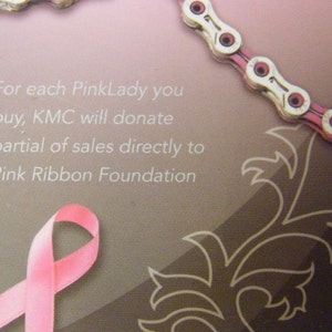 Breast Cancer Awareness Pink Ribbon Bike Chain Bracelet - CABRAC01 - Etsy