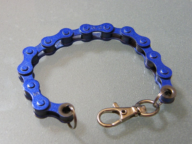 Bike Chain Bracelet Royal Blue - BCBLUE - Etsy