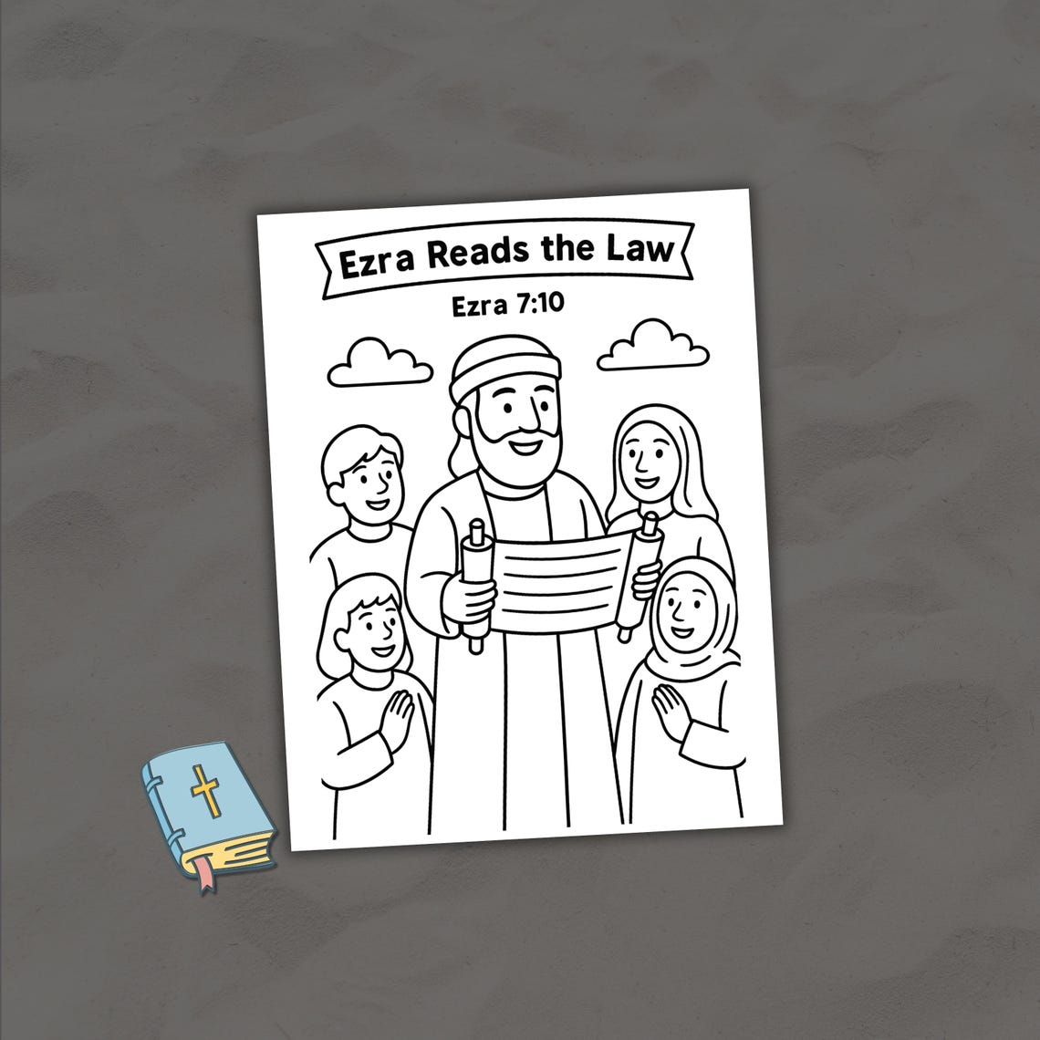Ezra-coloring Pages and Songs for Kids Learning the Bible (instant ...