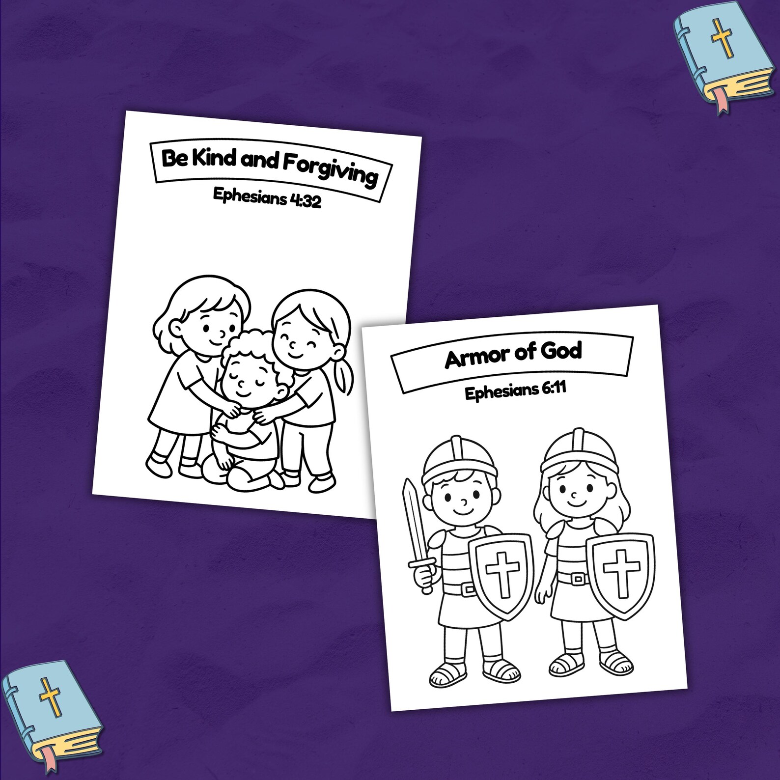 Ephesians Bible Coloring Pages and Songs for Kids (instant Download) - Etsy