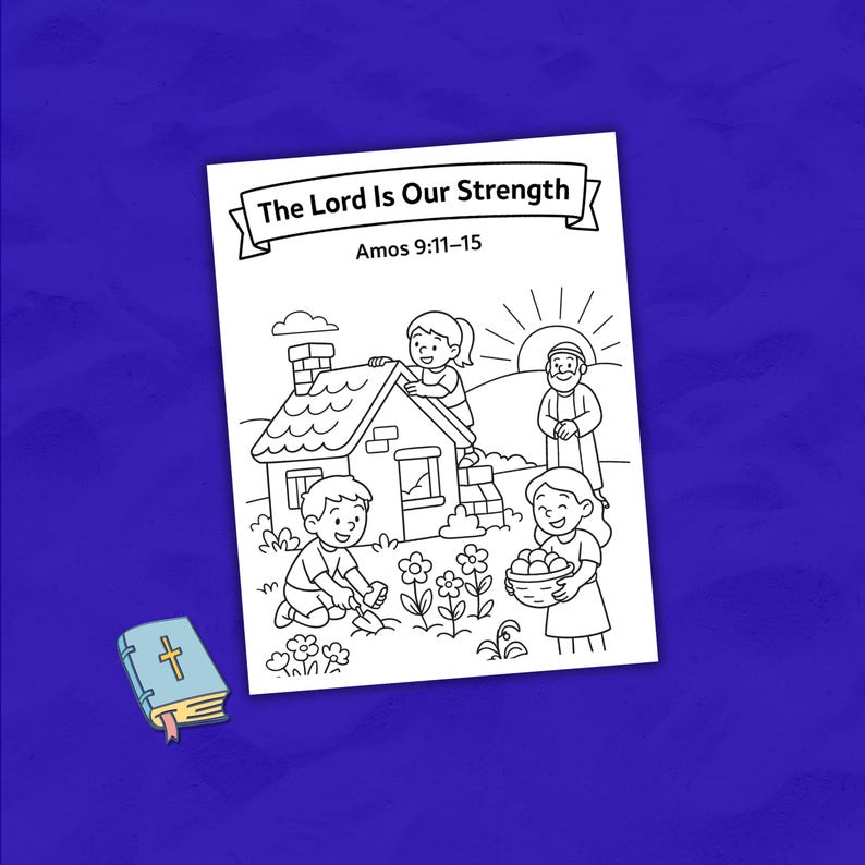 Amos Bible Coloring Pages and Songs for Kids (instant Download) - Etsy