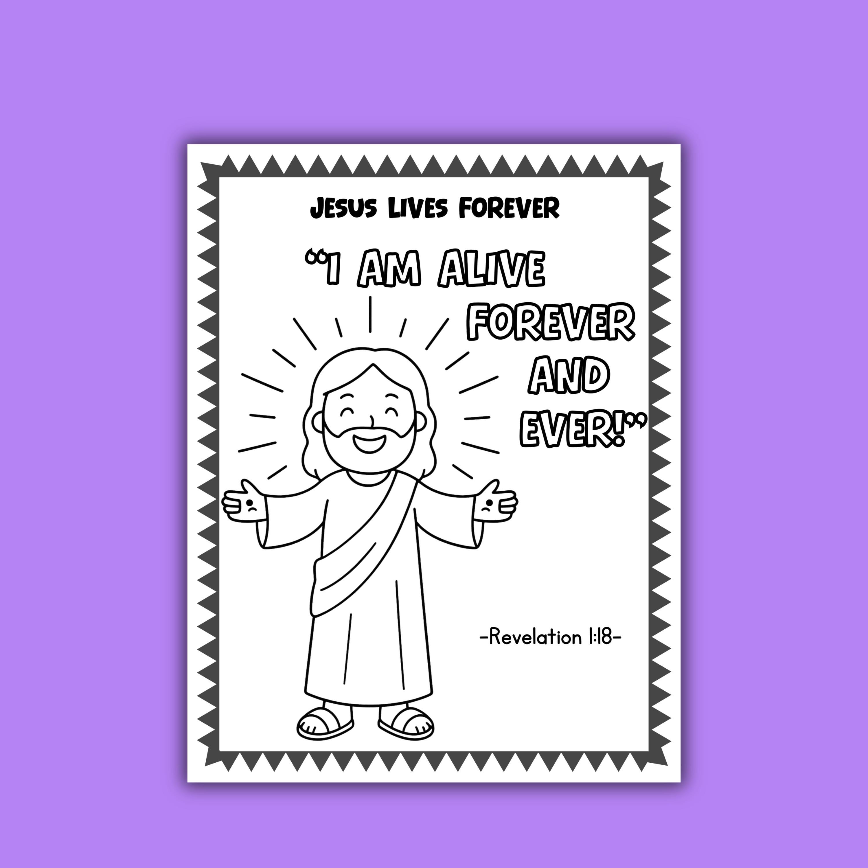 Christian Easter Coloring Pages: Sunday School Activity (PDF Download ...