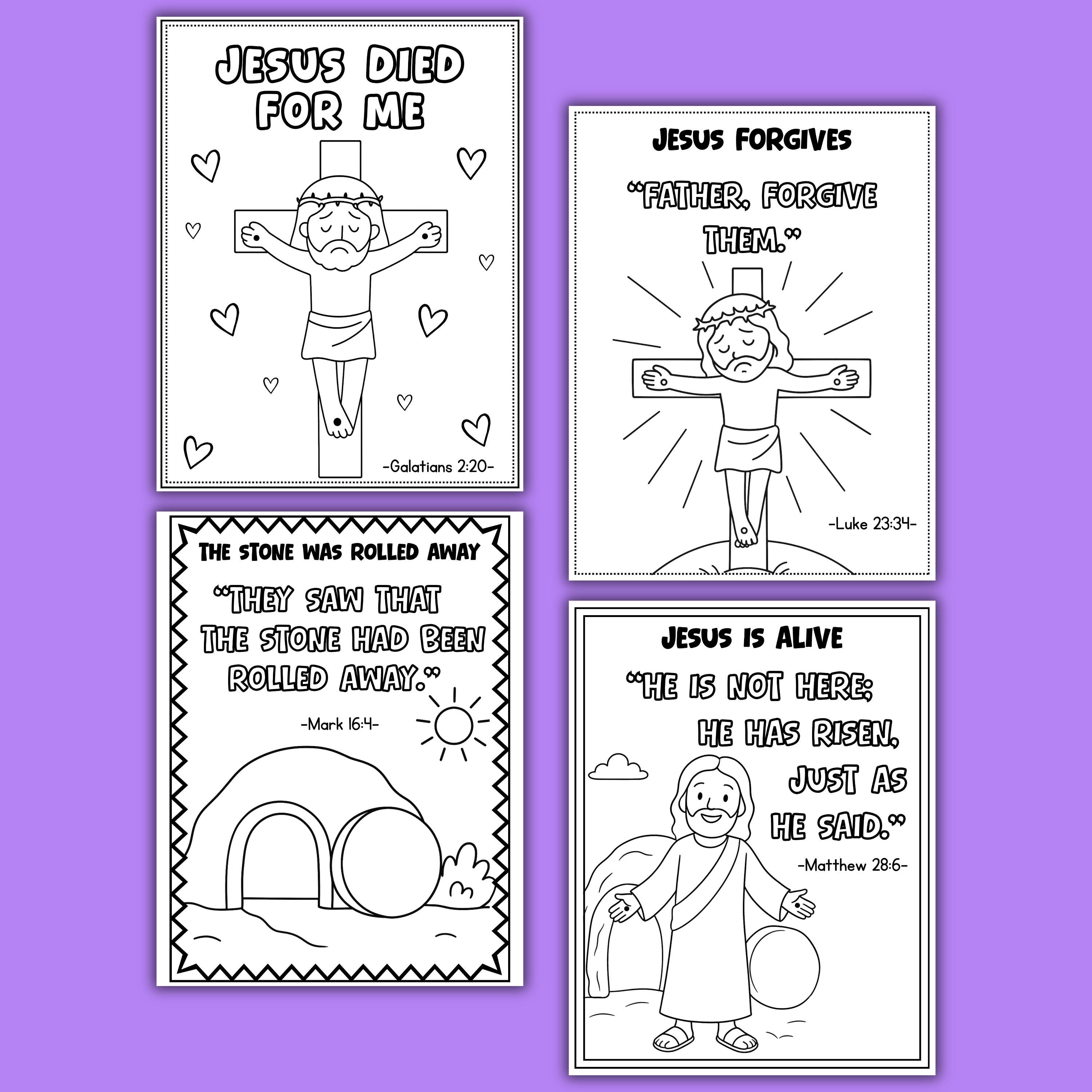 Christian Easter Coloring Pages: Sunday School Activity (PDF Download ...