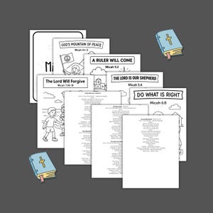 Micah- Coloring Pages and Songs for Kids Learning the Bible (instant ...