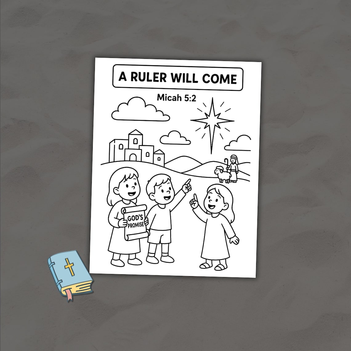 Micah- Coloring Pages and Songs for Kids Learning the Bible (instant ...