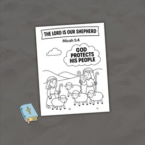 Micah- Coloring Pages and Songs for Kids Learning the Bible (instant ...