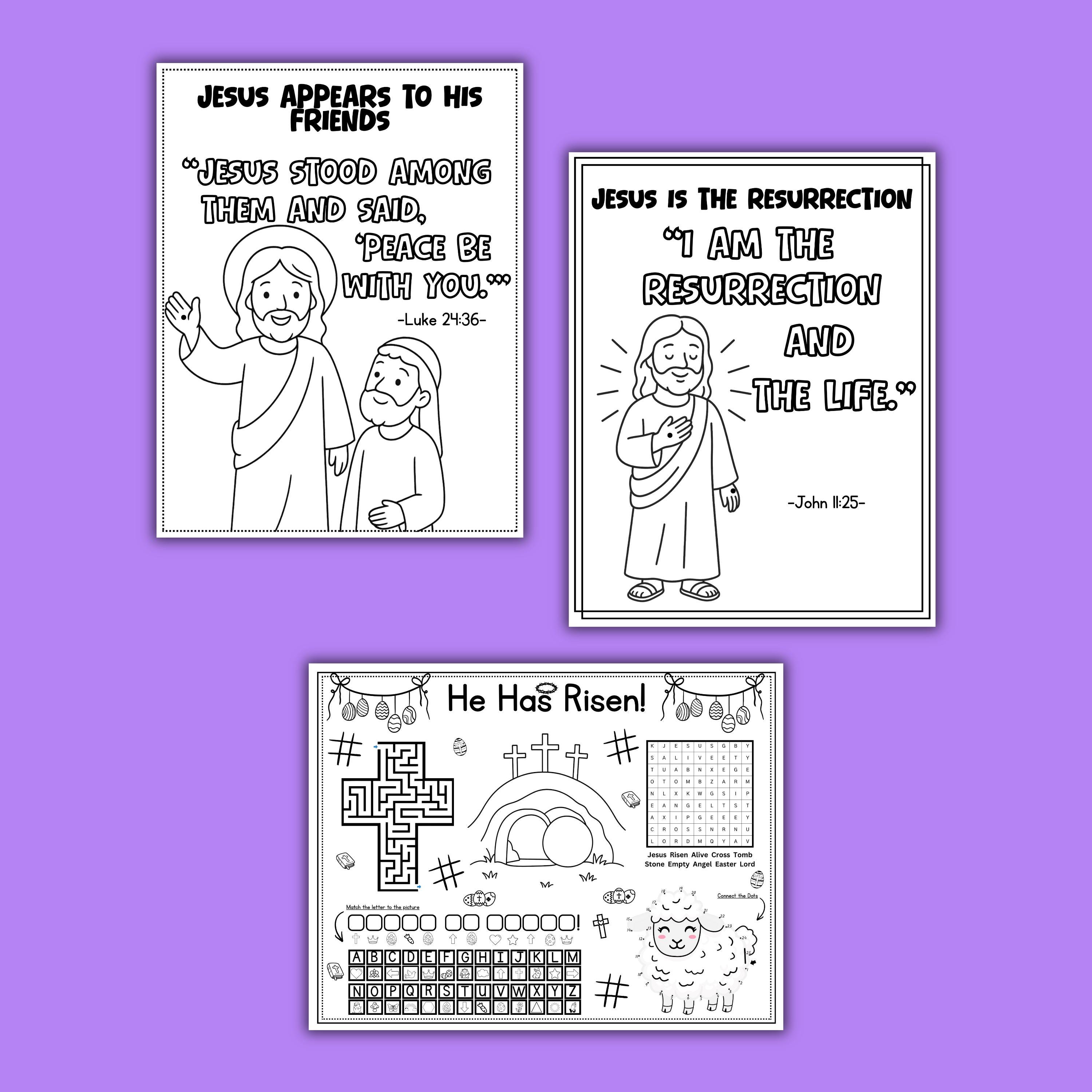 Christian Easter Coloring Pages: Sunday School Activity (PDF Download ...