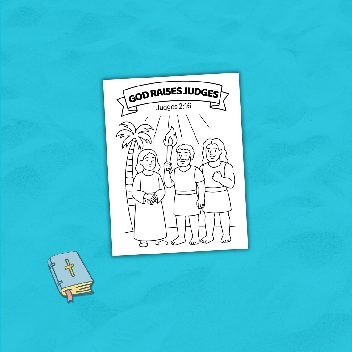 Judges Bible Coloring Pages and Songs for Kids (instant Download) - Etsy