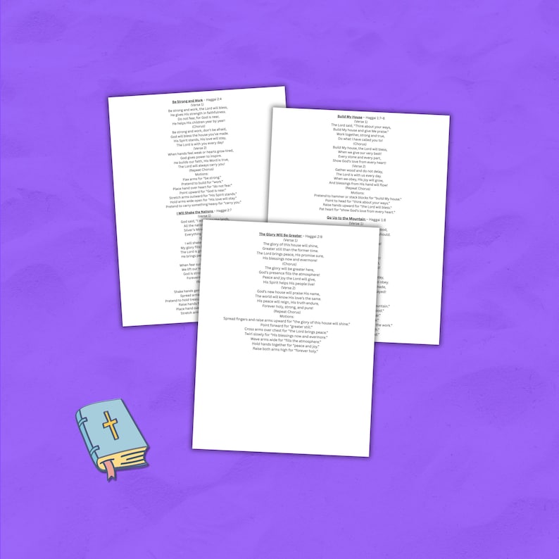 Haggai- Coloring Pages and Songs for Kids Learning the Bible (instant ...