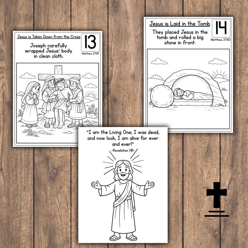 Stations of the Cross Coloring Pages for Children (digital Download) - Etsy