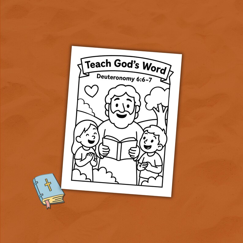 Deuteronomy Coloring Pages and Songs for Kids - Etsy