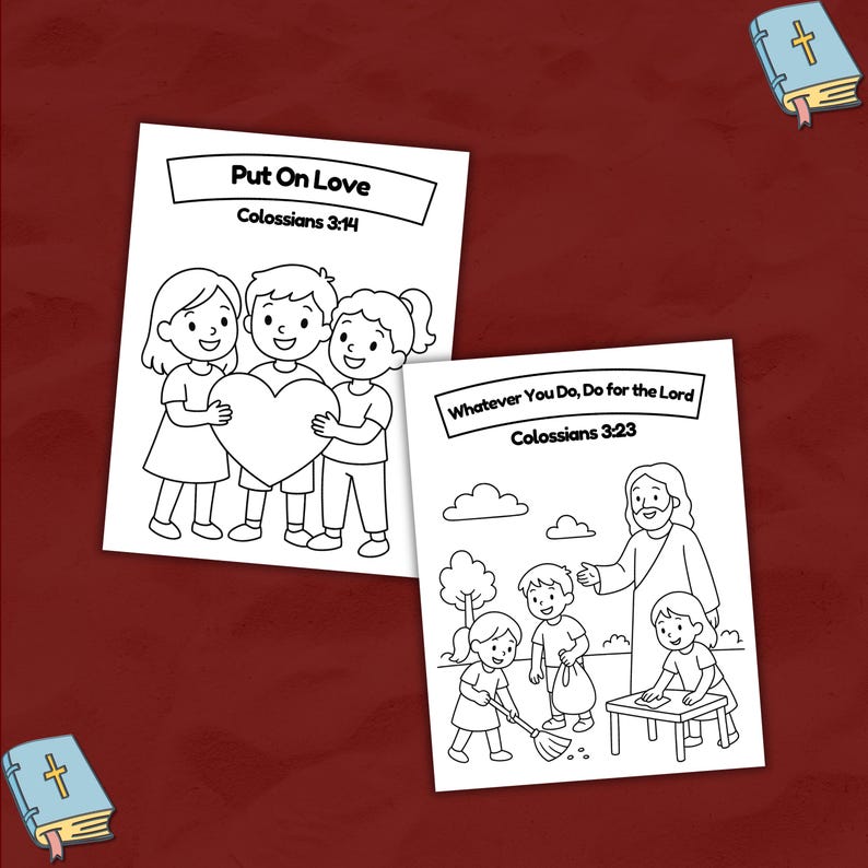 Colossians Bible Coloring Pages and Songs for Kids (instant Download ...