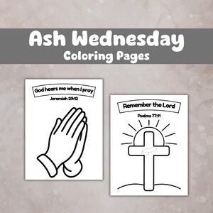 Ash Wednesday Coloring Pages & Songs | Lent Bible Activities for Kids ...