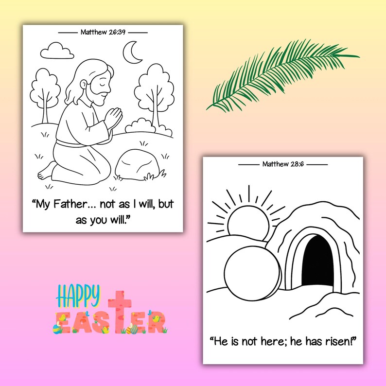 Christian Easter Activities and Coloring Pages for Children (digital ...