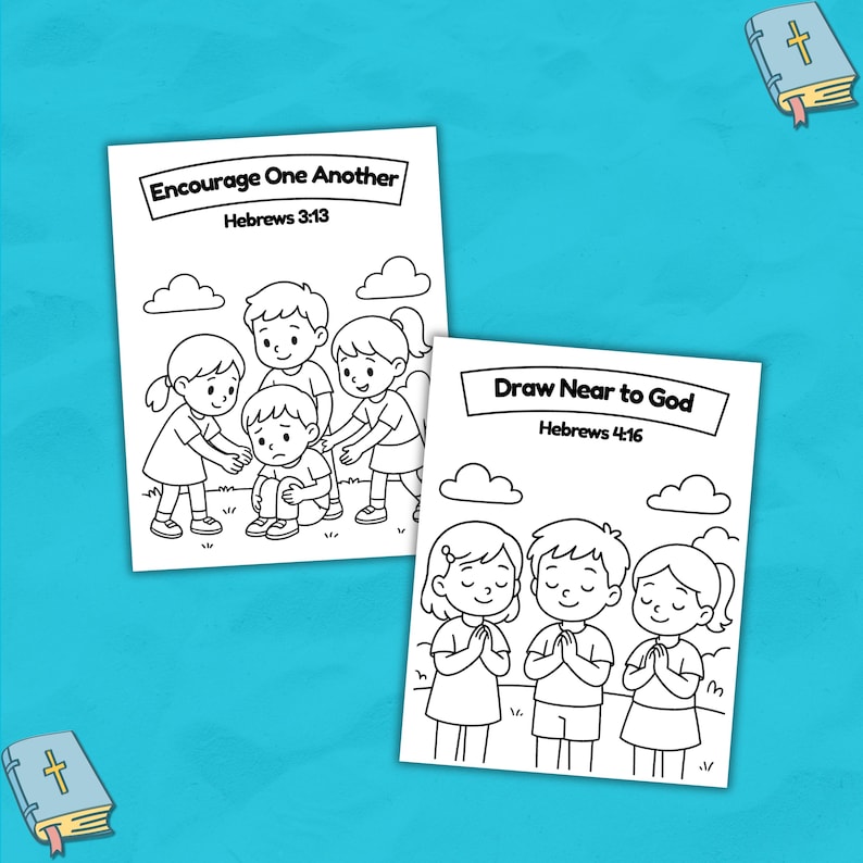 Hebrews Bible Coloring Pages and Songs for Kids (instant Download) - Etsy