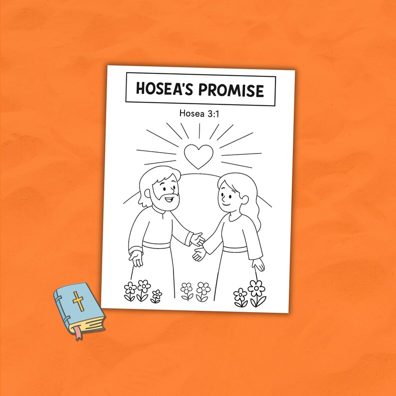 Hosea Bible Coloring Pages and Songs for Kids (instant Download) - Etsy
