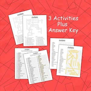 Judges Bible Activities: Crossword, Word Search (digital Download) - Etsy