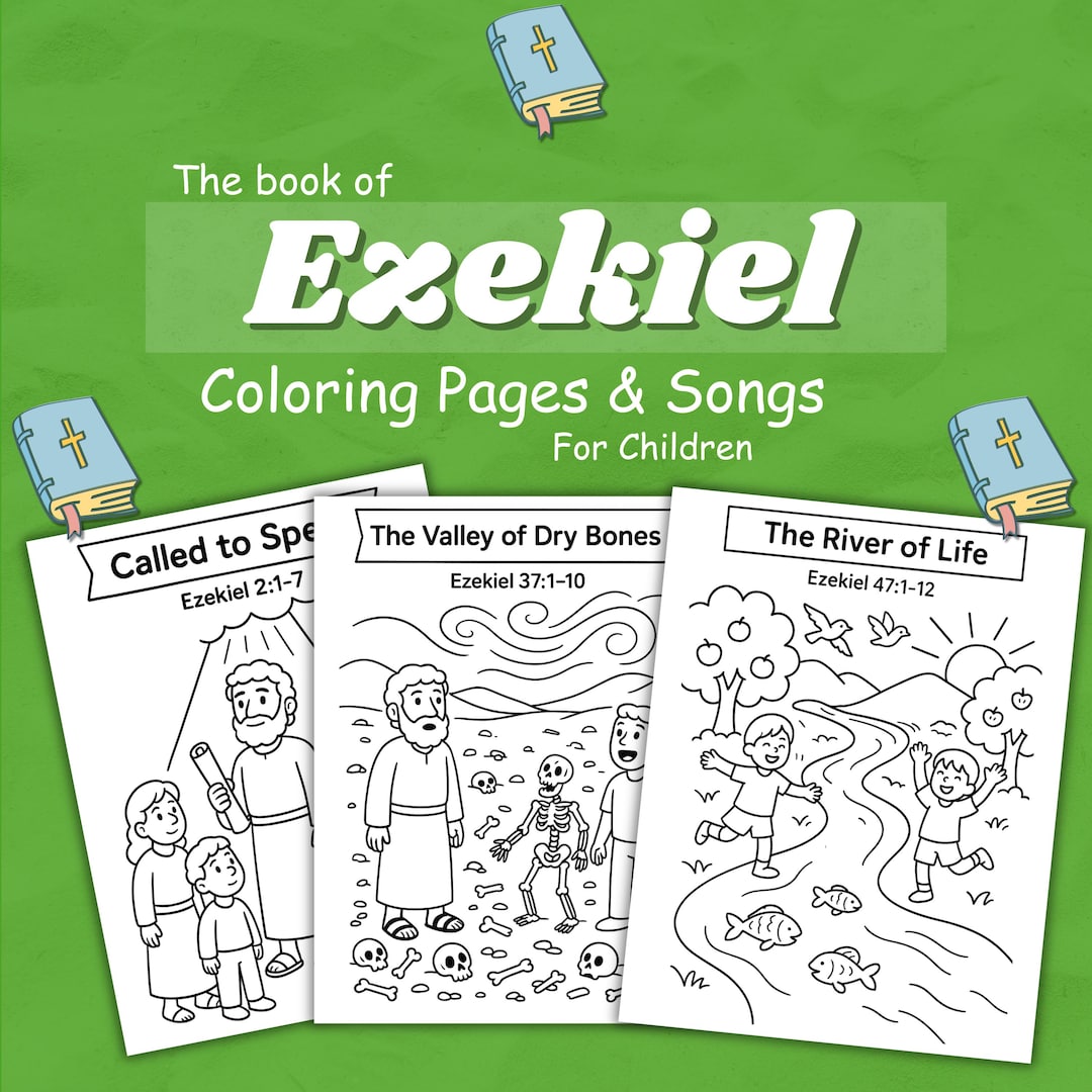 Ezekiel Bible Coloring Pages and Songs for Children (instant Download ...