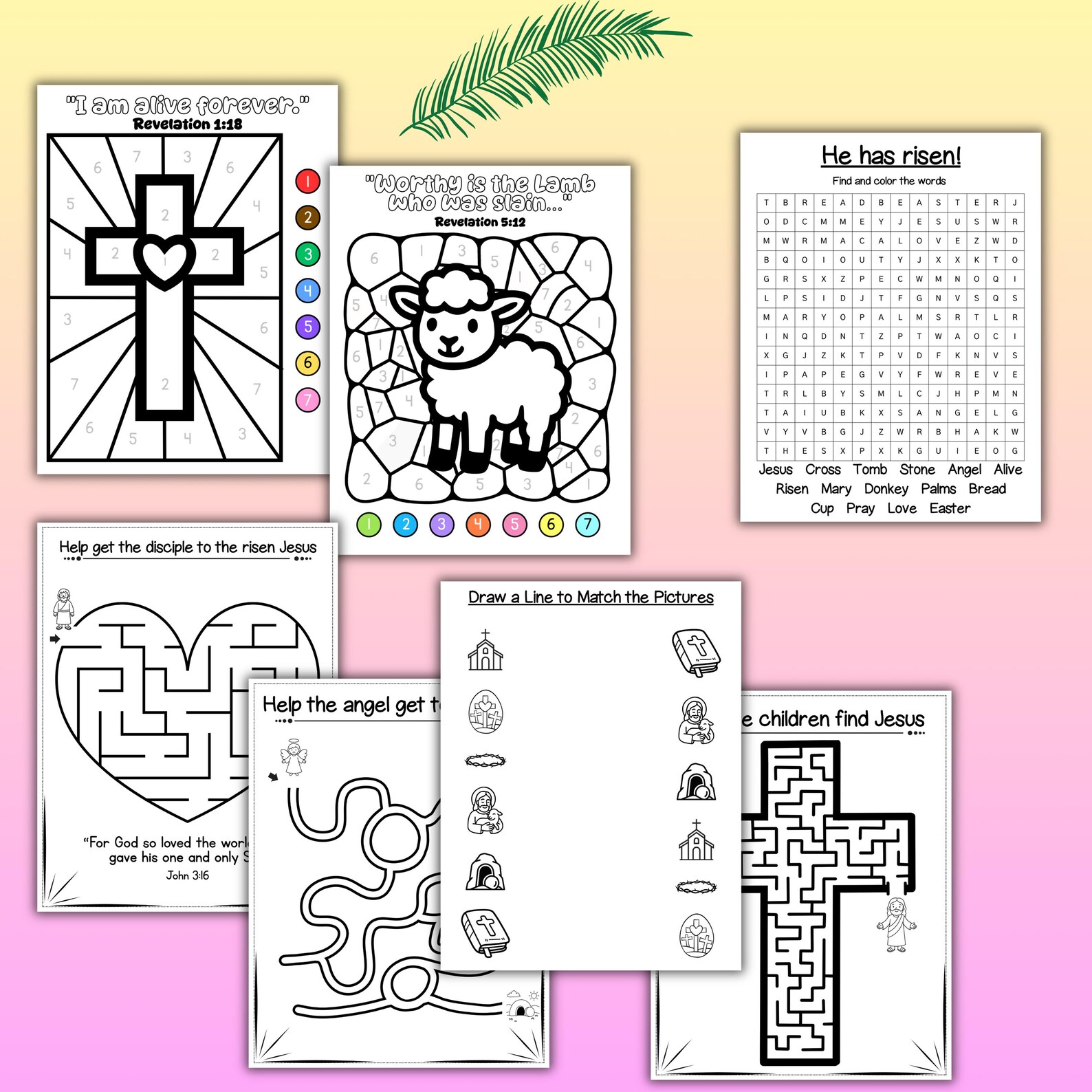 Christian Easter Activities and Coloring Pages for Children (digital ...