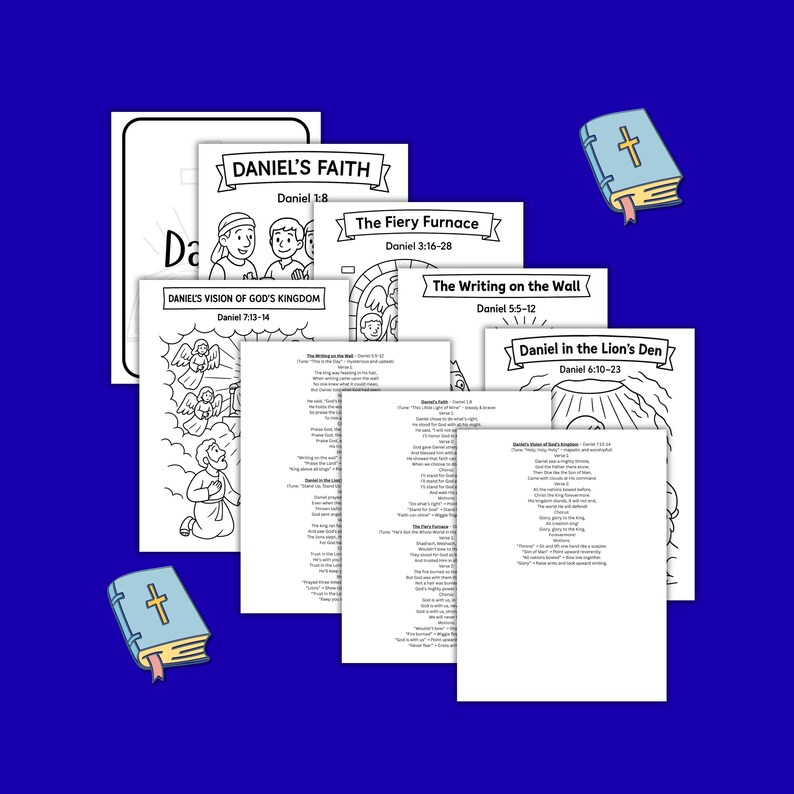 Daniel- Bible Coloring Pages and Songs for Kids for Learning His Word ...