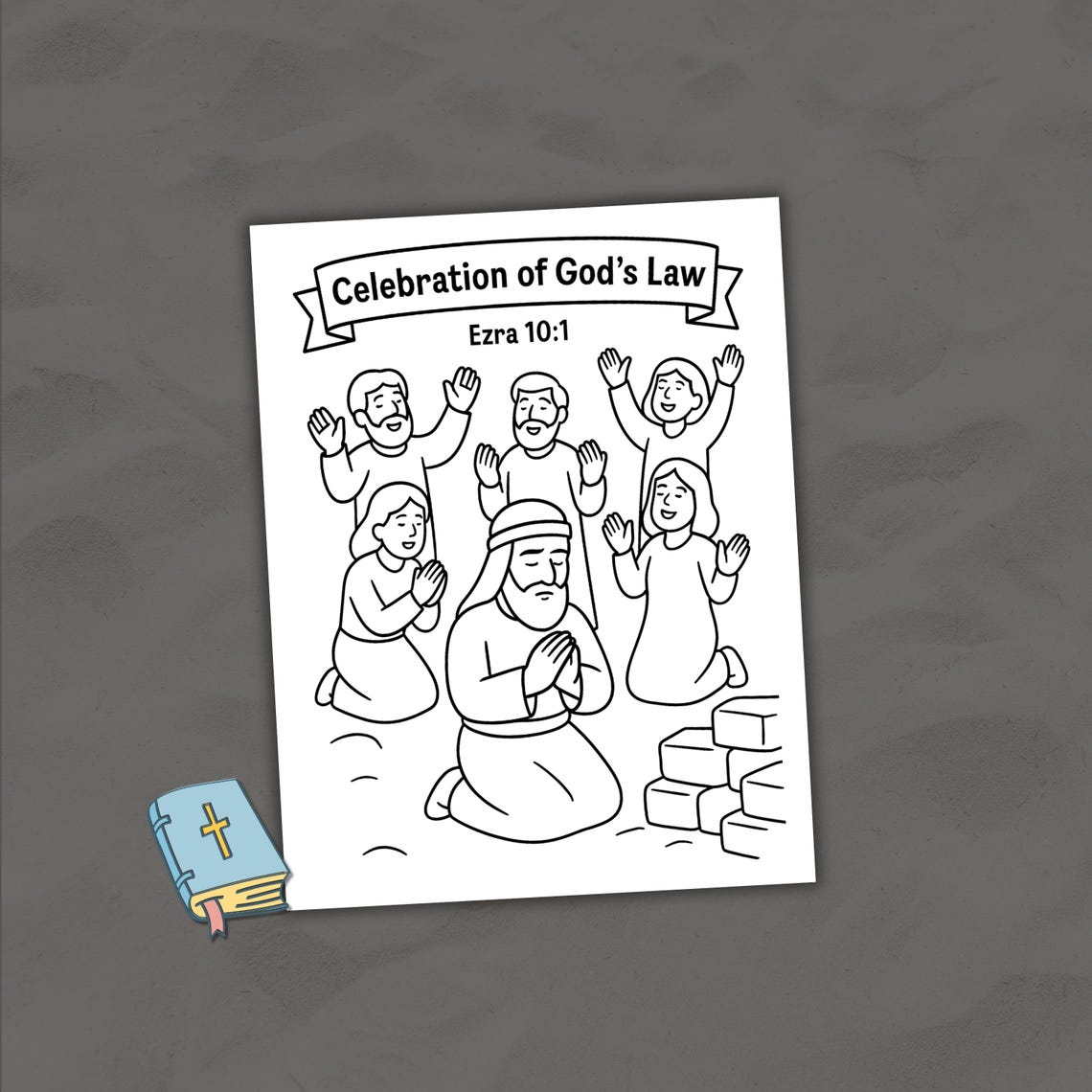 Ezra-coloring Pages and Songs for Kids Learning the Bible (instant ...