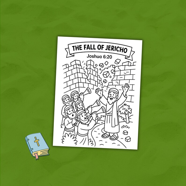 Joshua Bible Coloring Pages and Songs for Kids (instant Download) - Etsy