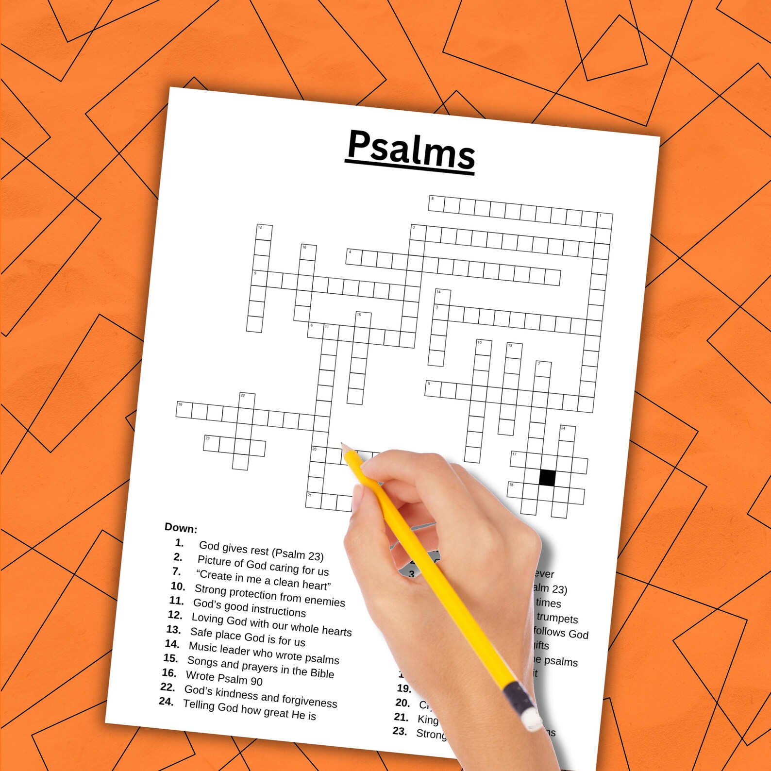 Psalms Bible Activities: Crossword, Word Search, and Word Scramble ...