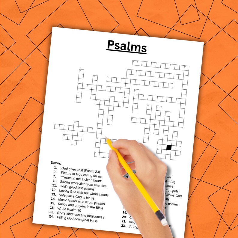 Psalms Bible Activities: Crossword, Word Search, and Word Scramble ...