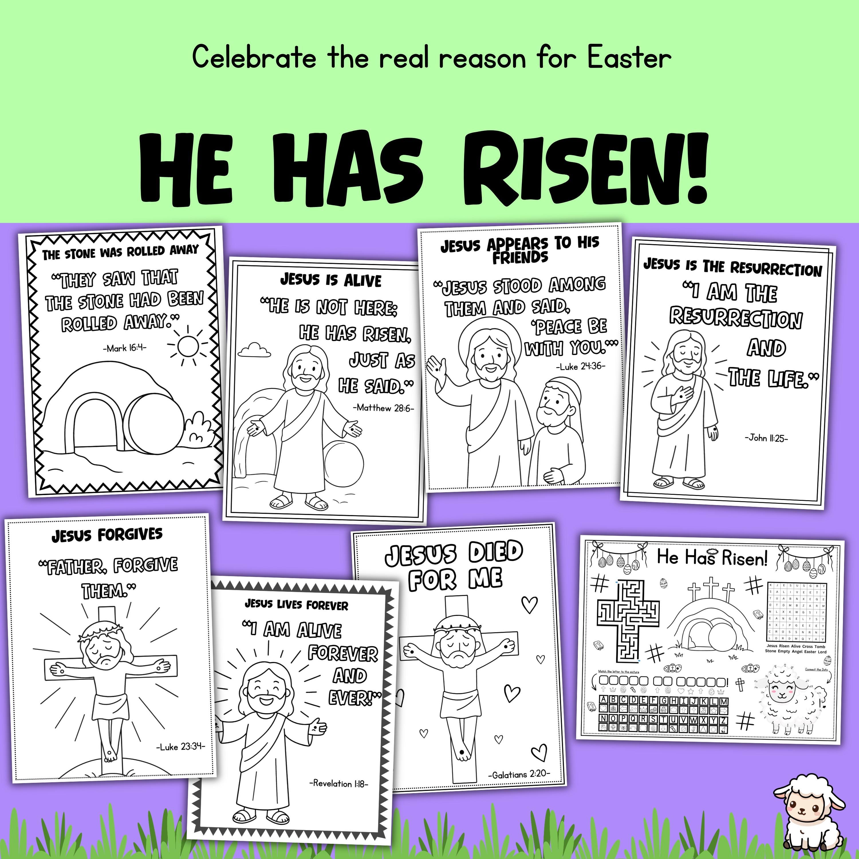 Christian Easter Coloring Pages: Sunday School Activity (PDF Download ...