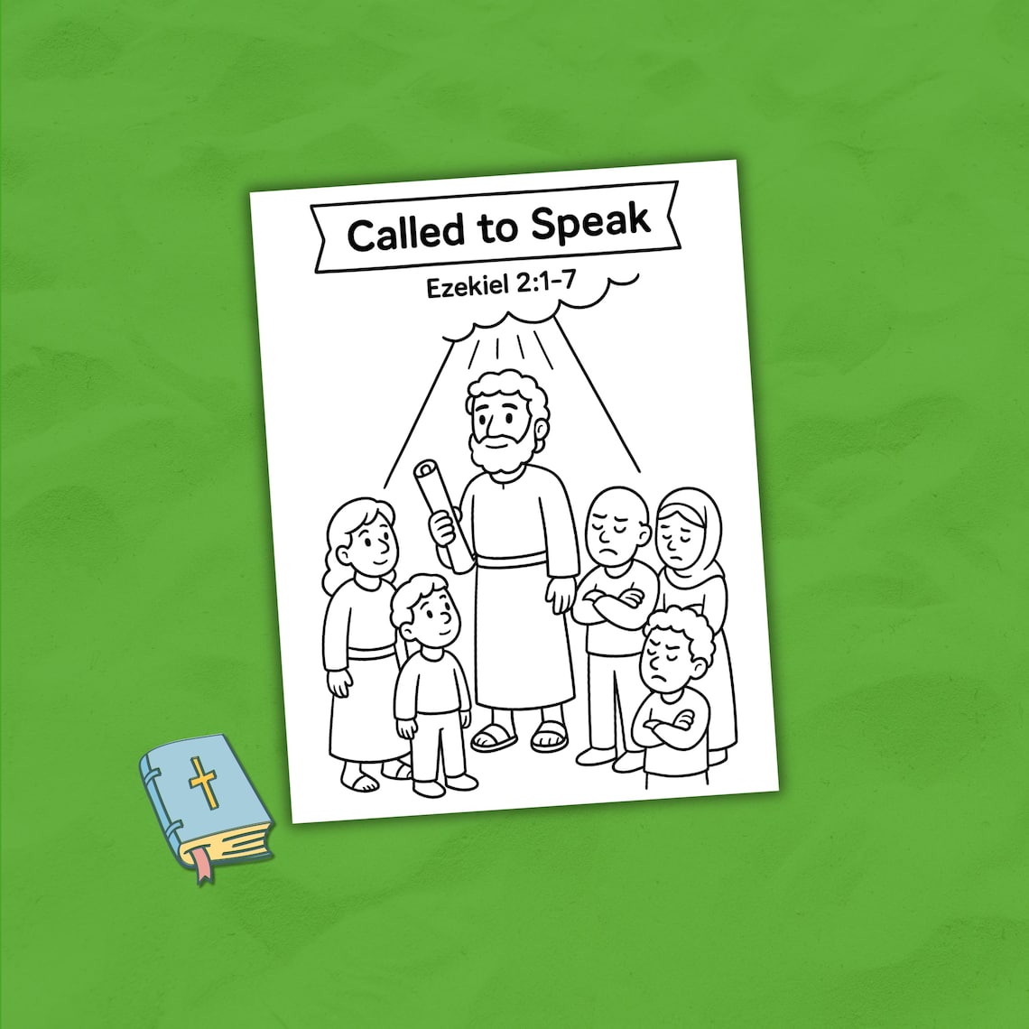 Ezekiel Bible Coloring Pages and Songs for Children (instant Download ...