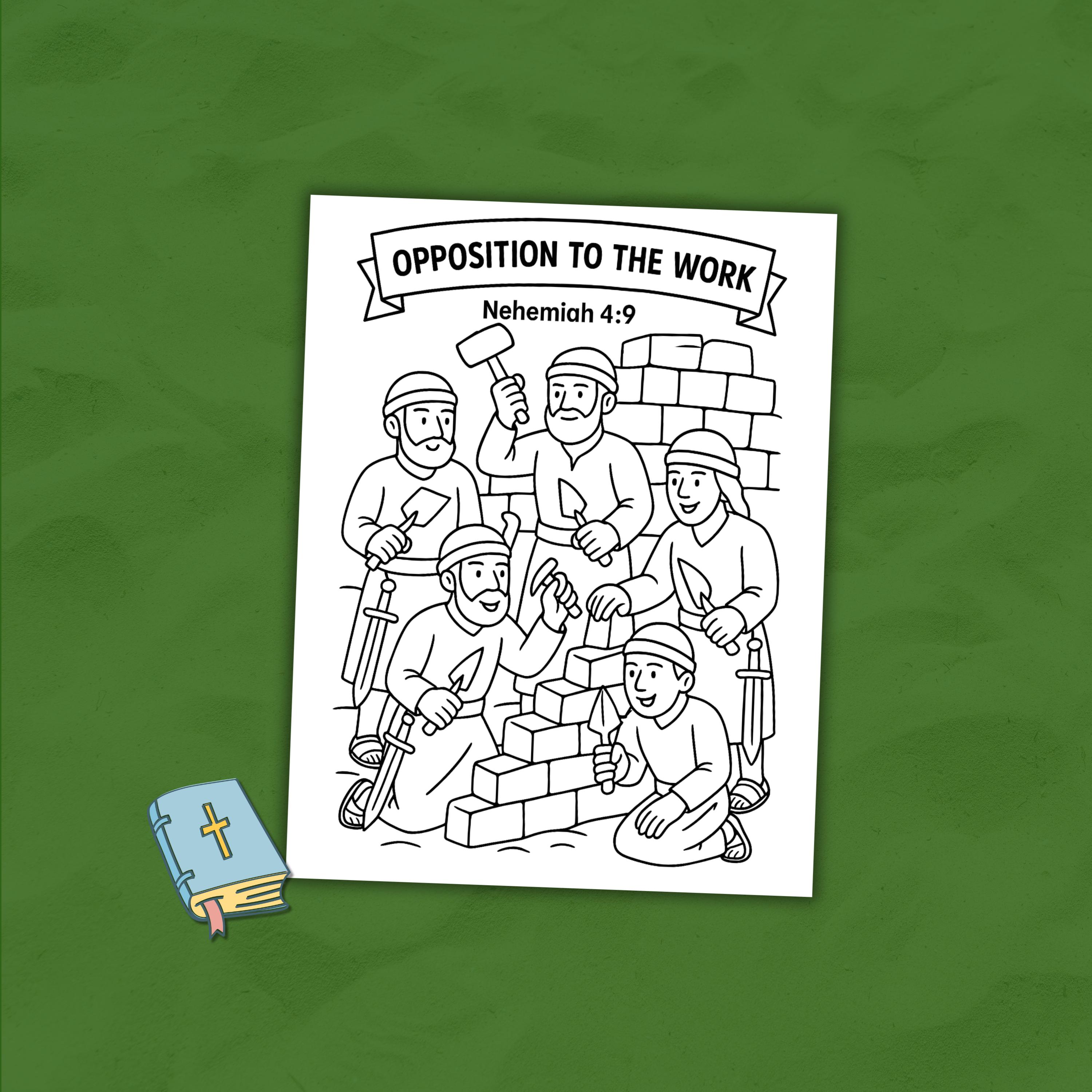 Nehemiah- Coloring Pages and Songs for Kids Learning the Bible(instant ...
