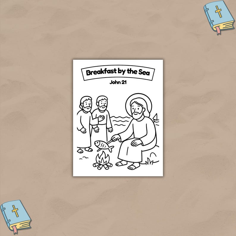 The Book of John Bible Coloring Pages and Songs for Kids (instant ...