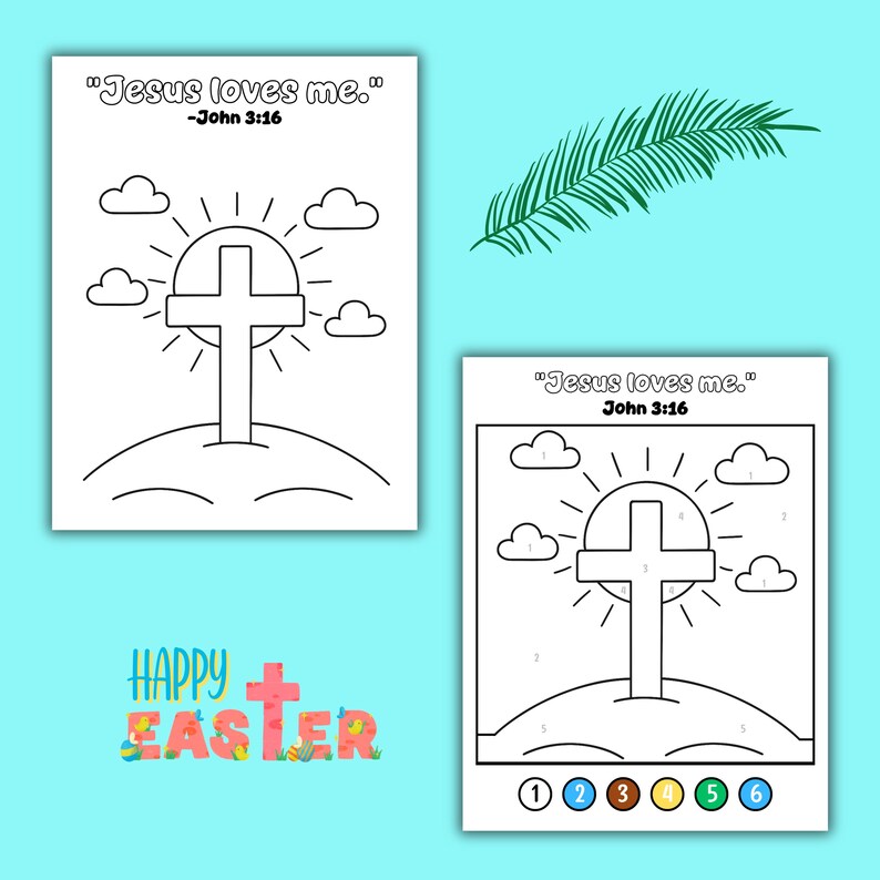 Easter Color by Number Bible and Coloring Pages | He Has Risen ...