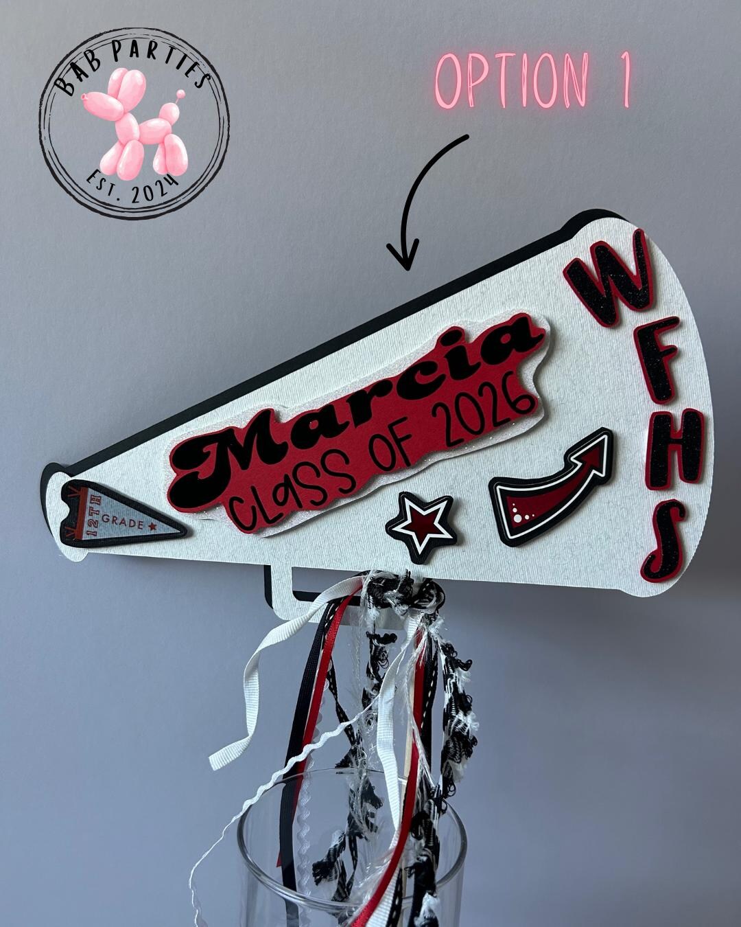 Custom Cheer Cone Senior Pennant Flag - Etsy