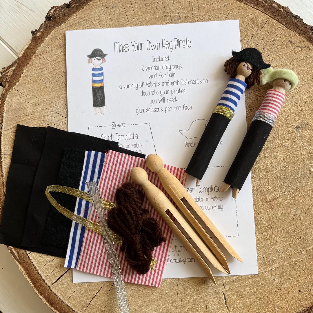 Make Your Own Peg Pirate Kit - Etsy