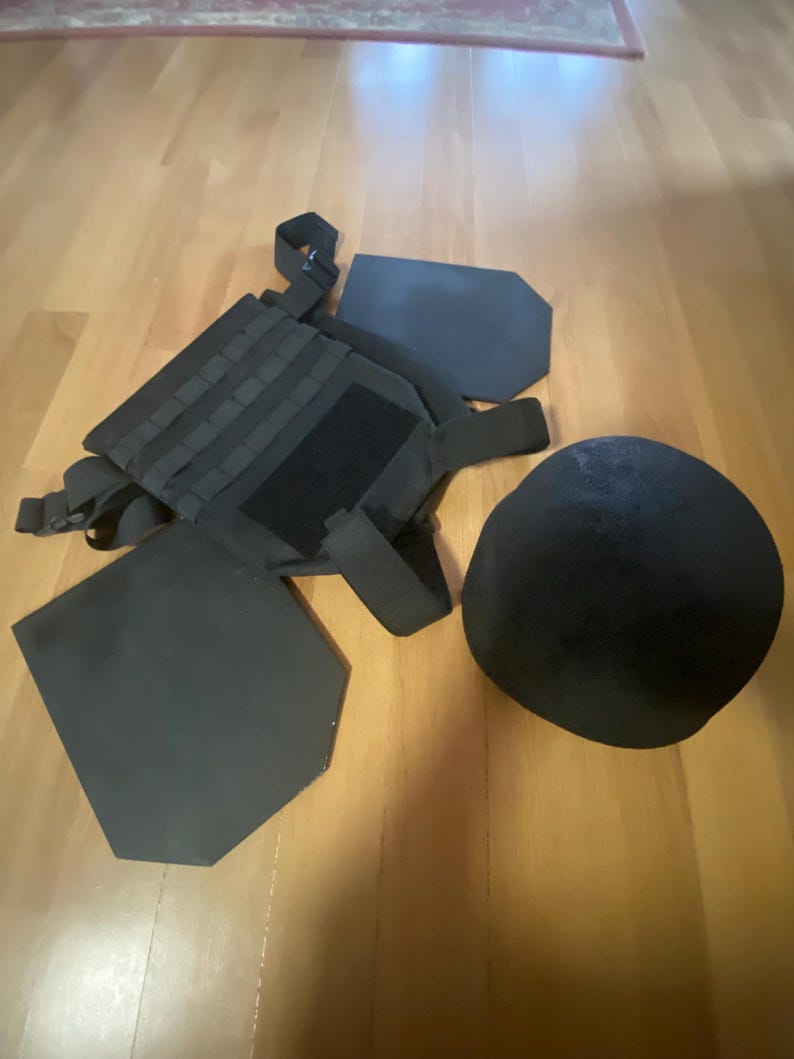 Tactical Full Body Armor, Ballistic Level 3 With PASGT Level 3A Helmet ...