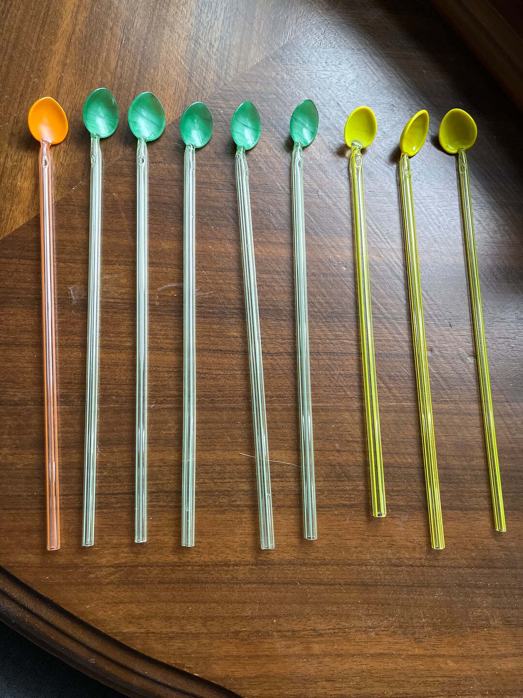 Glass Swizzle Sticks,9 Count, Vintage, Straws; Hand Blown - Etsy