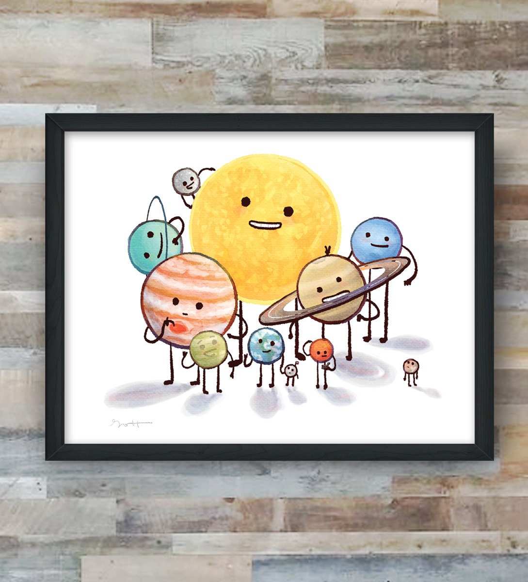Solar System Family Portrait giclée fine art print — Barry Gott ...