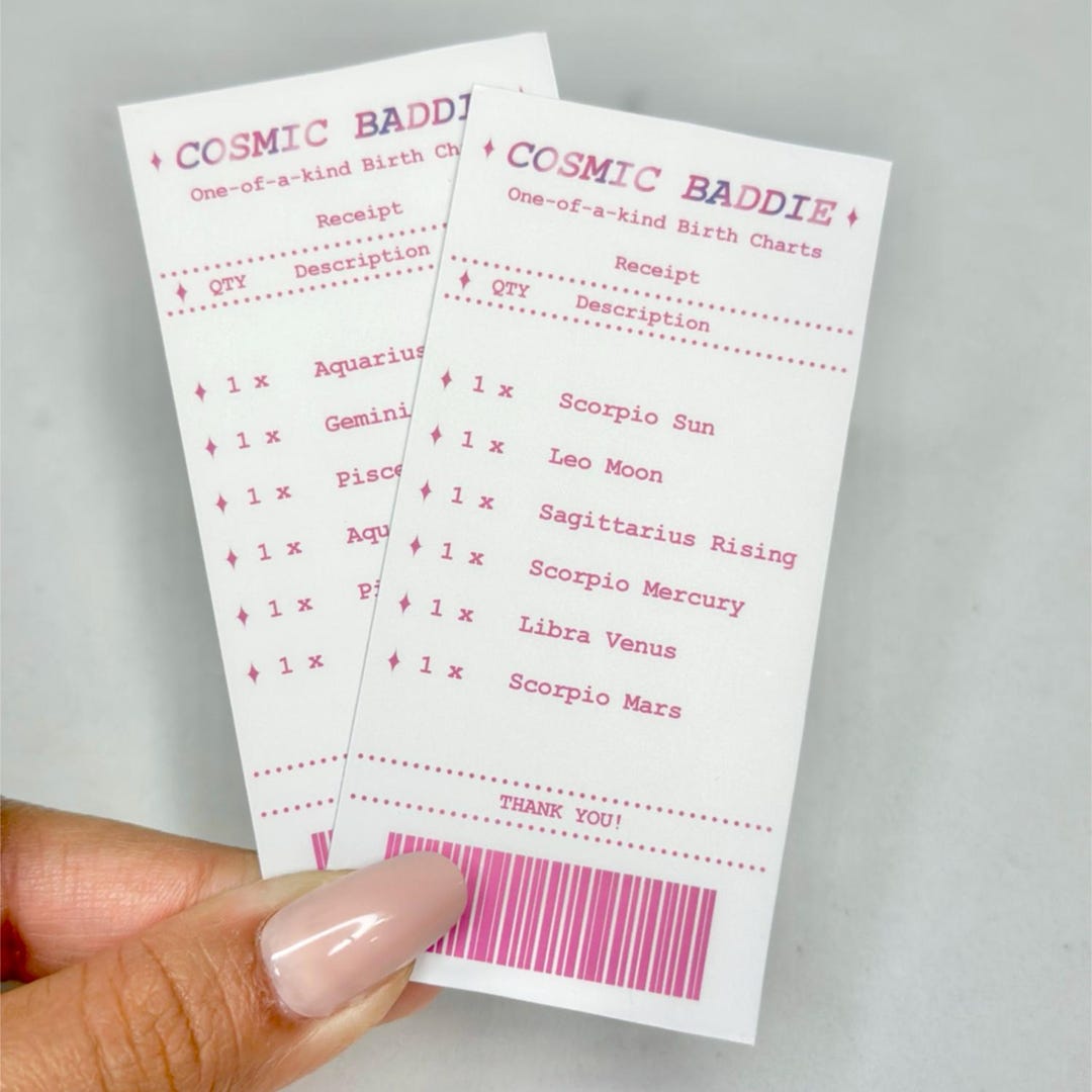Personalized Cosmic Baddie Birth Chart | Unique Custom Zodiac Birth ...