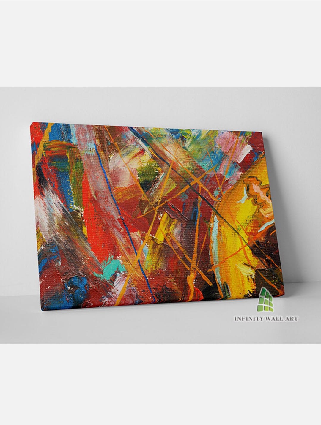 Abstract Tartan Oil Painting Print: Modern Minimalist Wall Art - Etsy