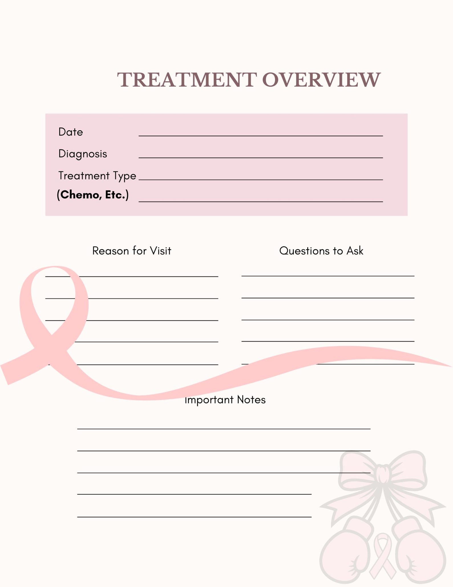 Breast Cancer Planner | Wellness, Medical & Appointment Organizer ...