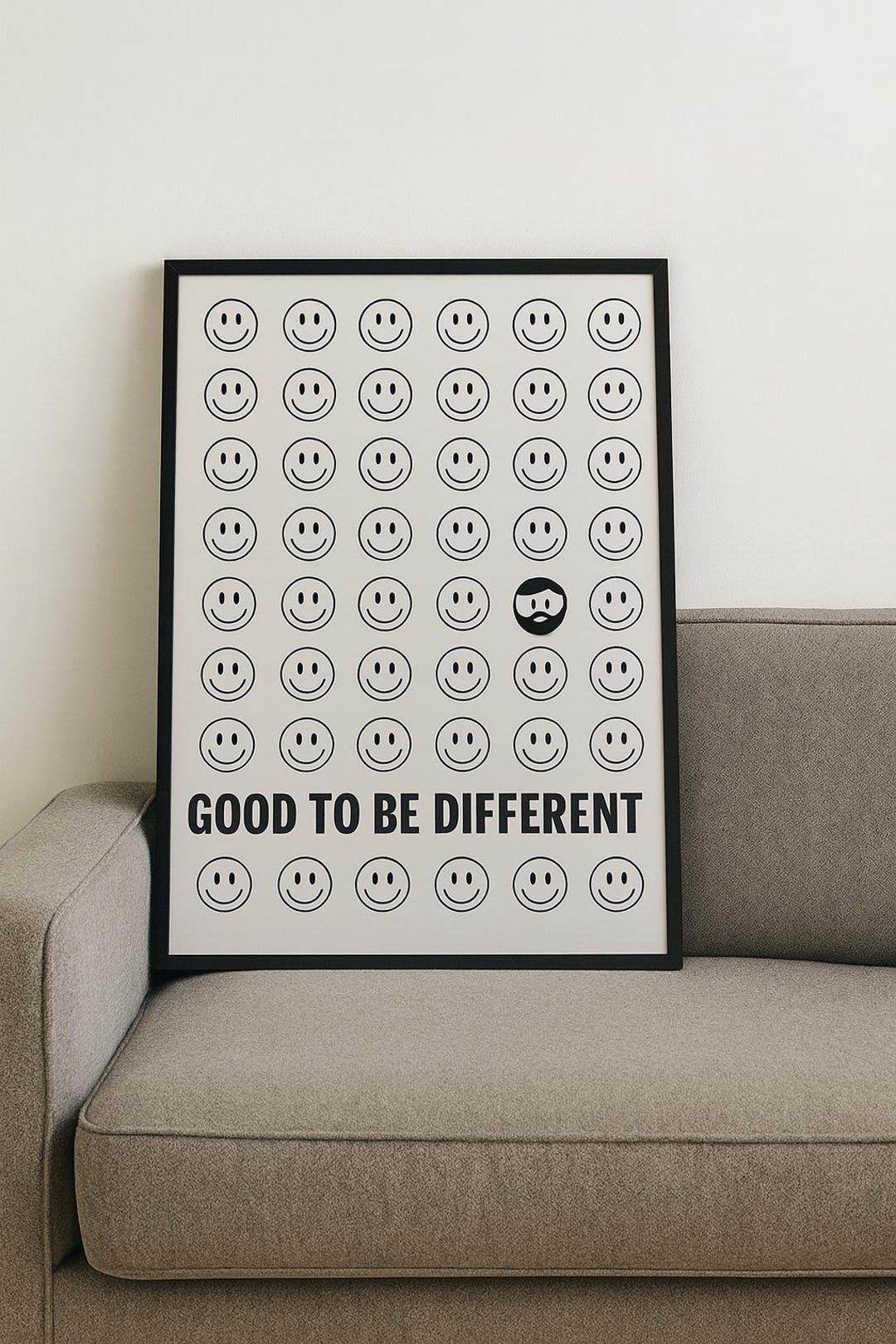 Quirky Smiley Face Motivational Poster: Embrace Individuality Art Print ...