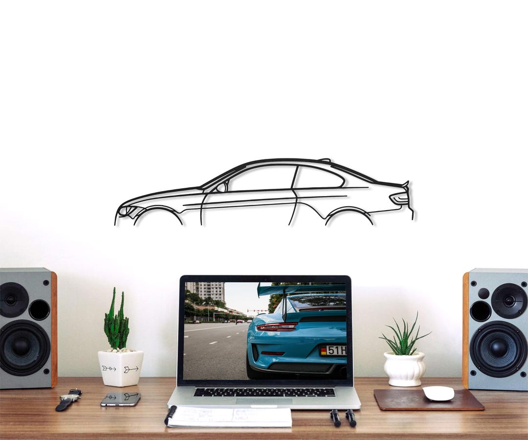 E92 335 Metal Car Silhouette Wall Art, Metal Wall Art Decor, Gift for ...