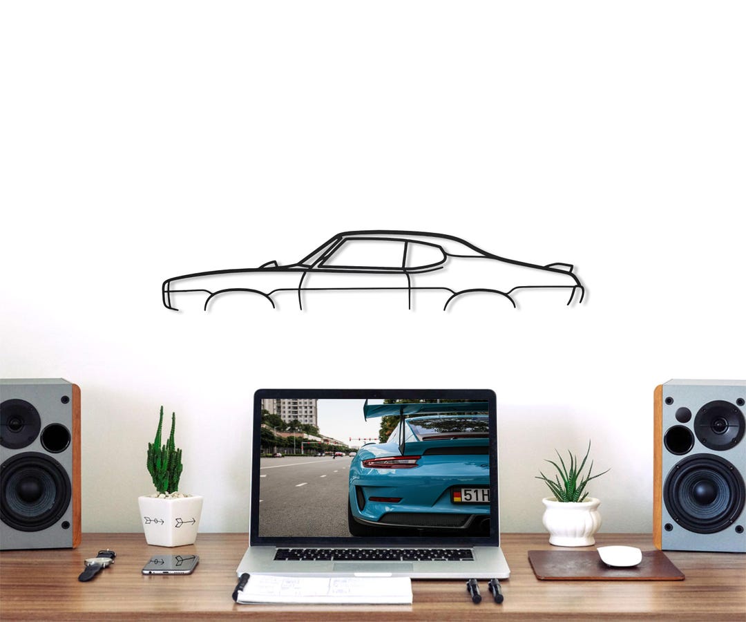 GTO 1968 Metal Car Silhouette Wall Art, Metal Wall Art Decor, Gift for ...
