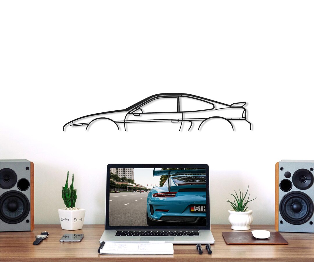 Fiero GT Metal Car Silhouette Wall Art, Metal Wall Art Decor, Gift for ...