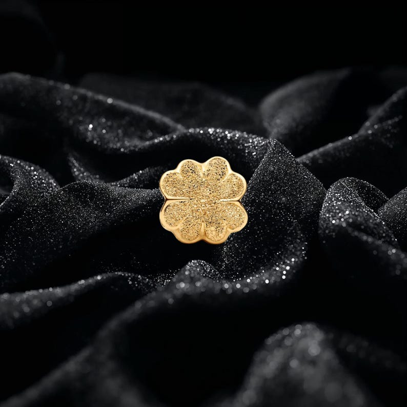Charm mini de trébol texturizado, plata de ley 925, joyería para mujer ...