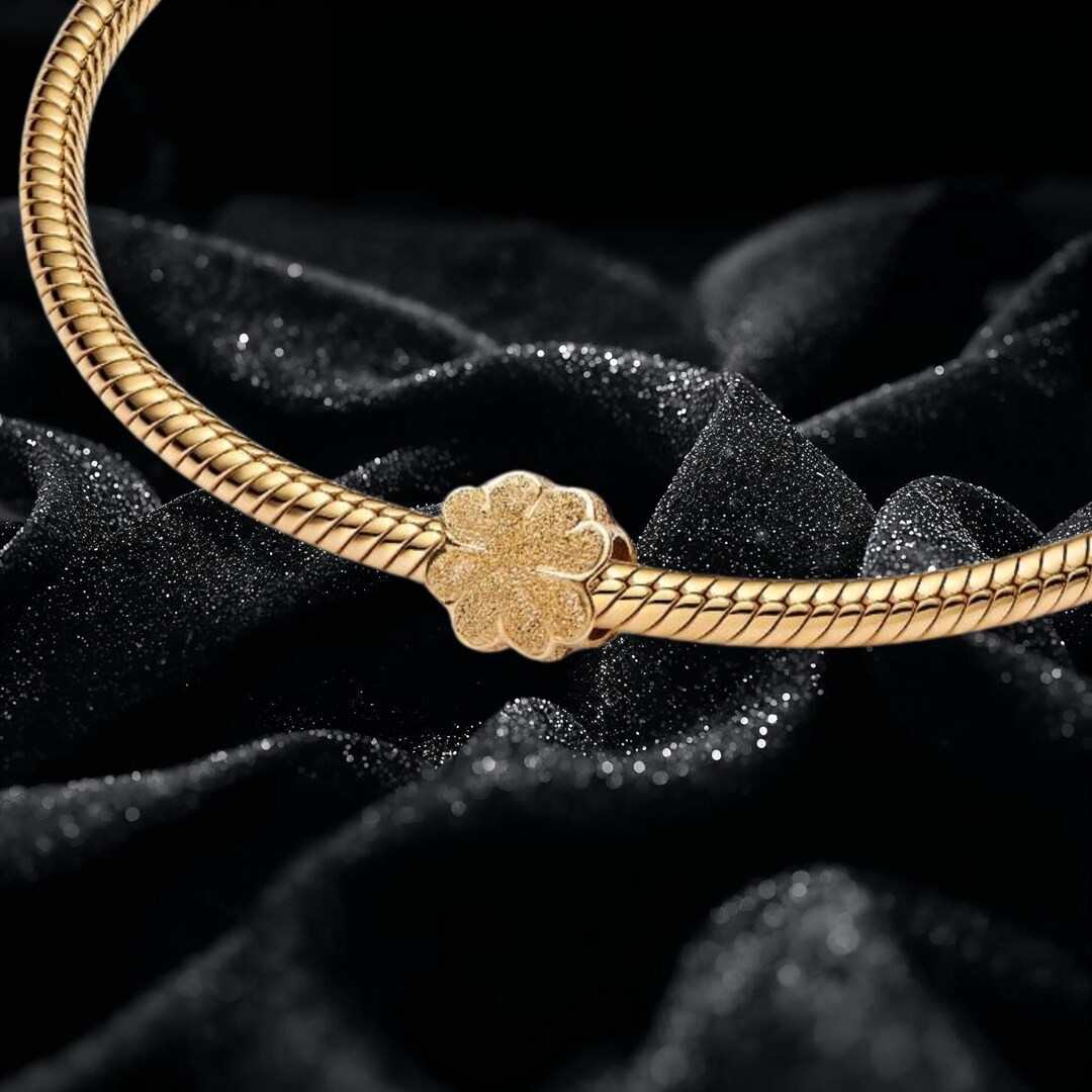 Charm mini de trébol texturizado, plata de ley 925, joyería para mujer ...
