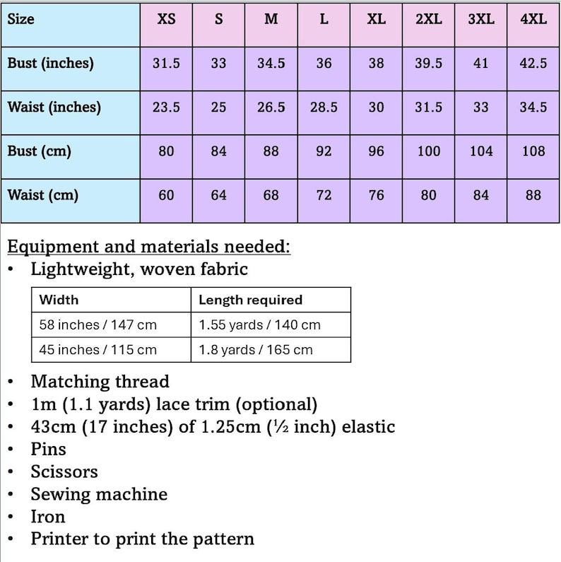 Eva Babydoll Top PDF Digital Sewing Pattern | Sizes XS-4XL | Women's ...