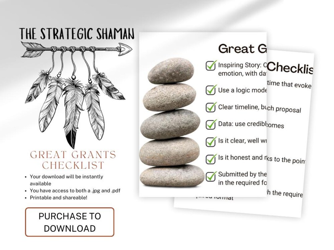 Nonprofit Grant Writing Checklist: Quick Review Template (PDF & JPG) - Etsy